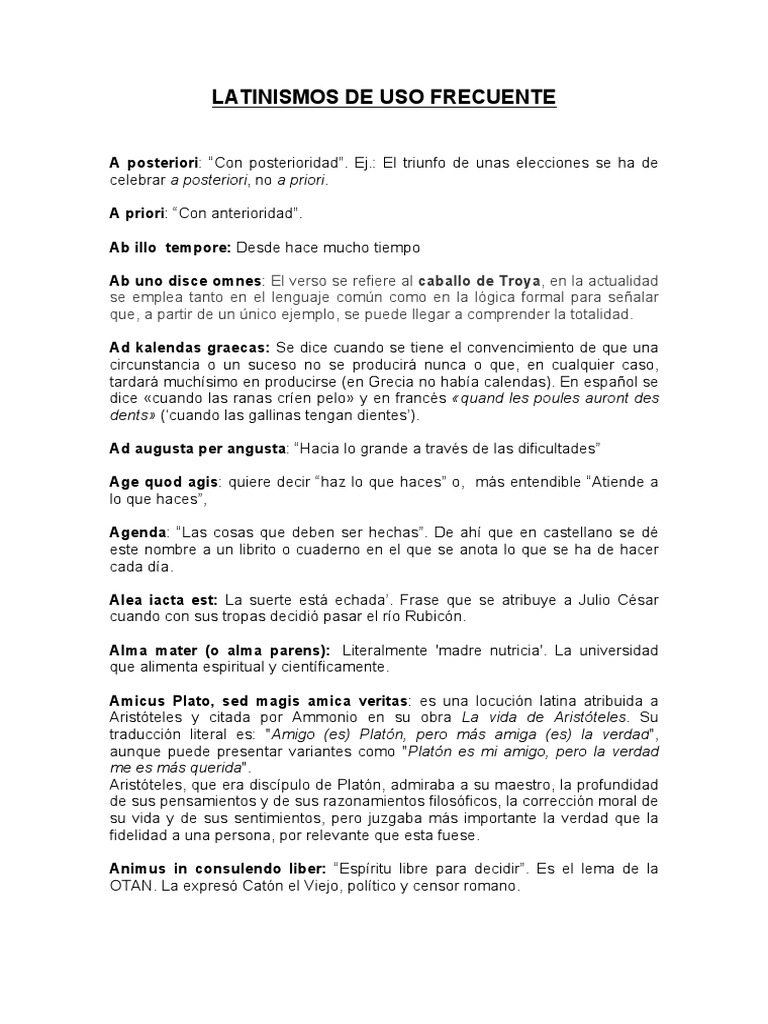 LATINISMOS | PDF | Science | Ciencia filosófica