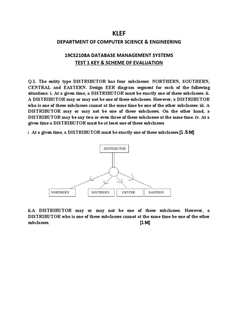 DBMS Test Evaluation Guide | PDF | Relational Database | Sql