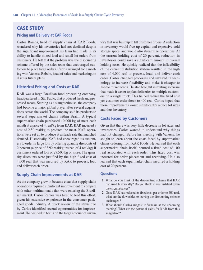 Case Study 2 | PDF | Supermarket | Inventory