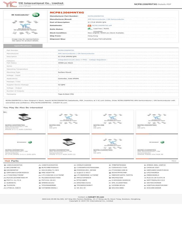 NCP81206MNTXG | PDF | Electronics | Computer Engineering