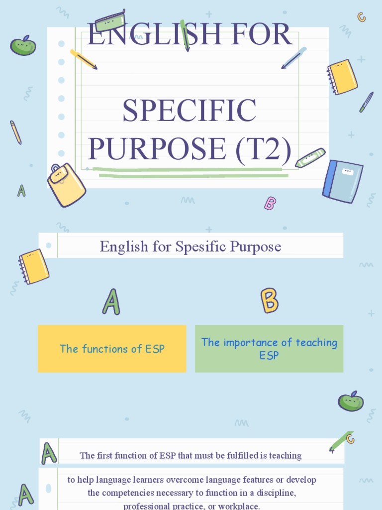 English For Specific Purpose (T2) | PDF