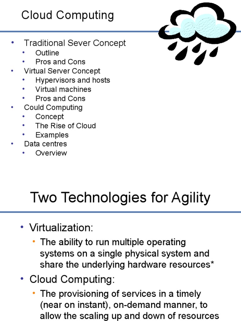 Cloud Computing: Traditional Sever Concept | PDF | Virtual Machine | Cloud Computing