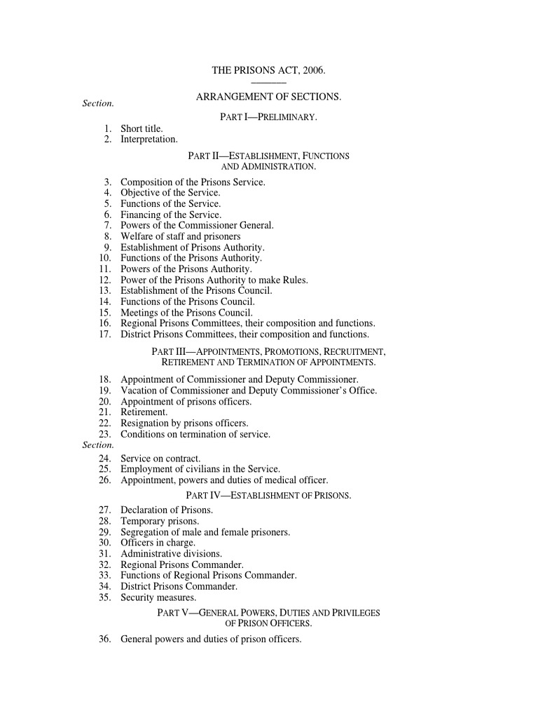 Prisons Act Uganda 2006.compressed | PDF | Justice Of The Peace | Arrest