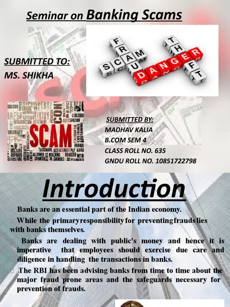 Banking Scams | PDF | Reserve Bank Of India | Fraud