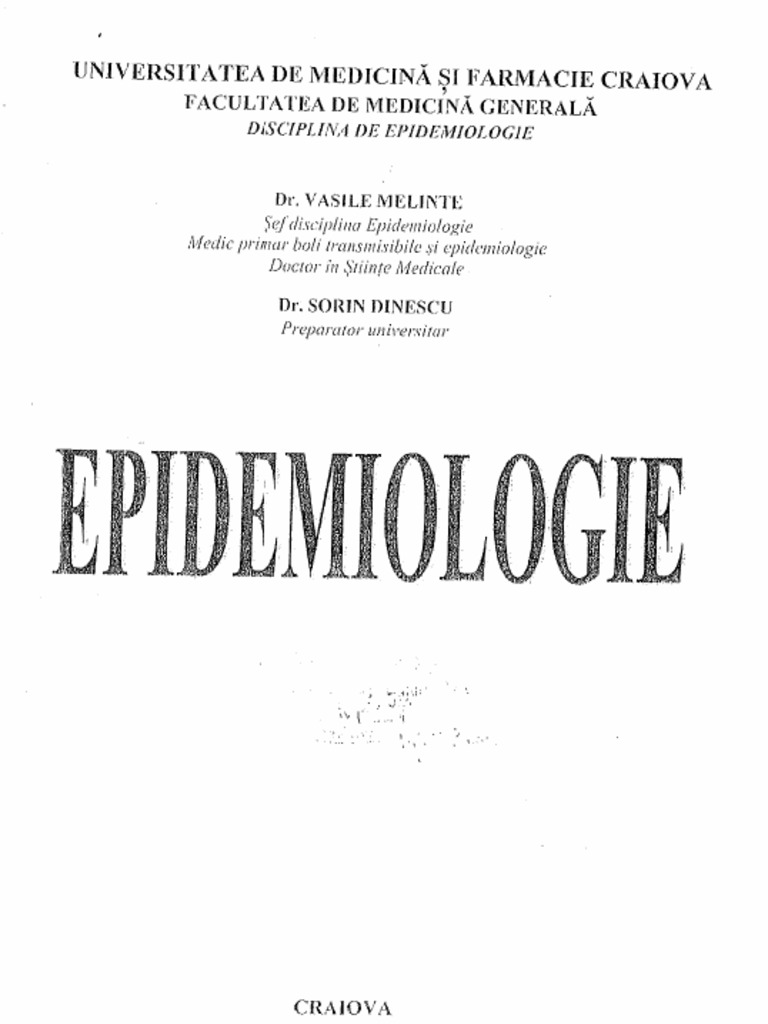 Epidemiologie - Ancheta Epidemiologica | PDF