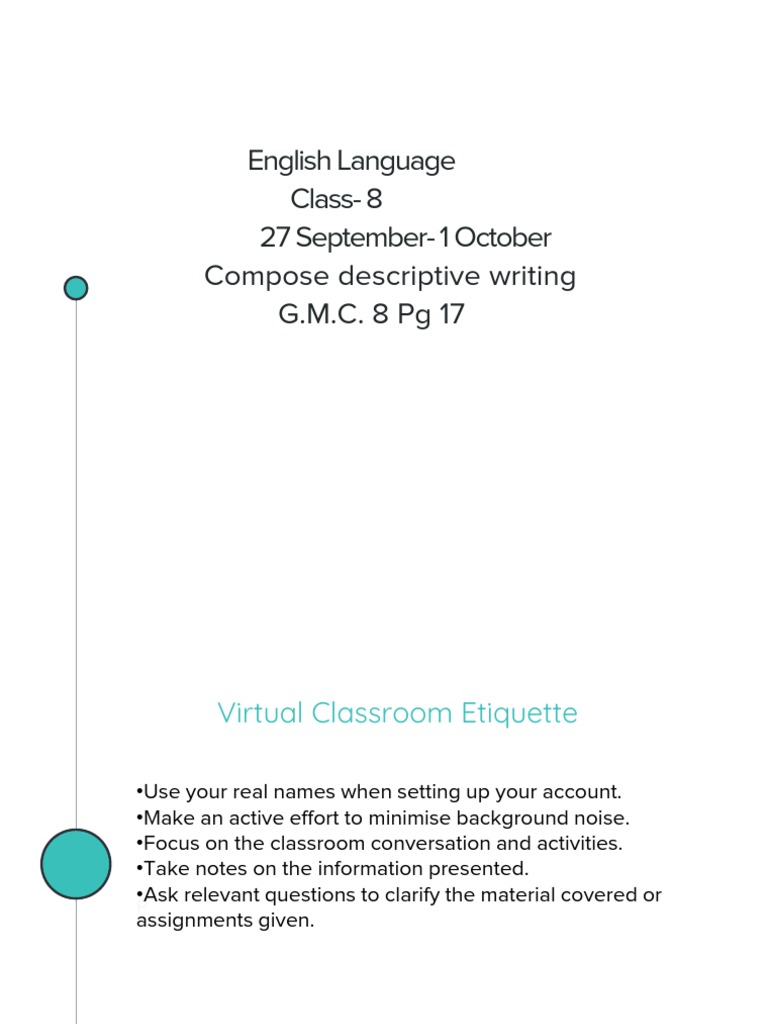 Descriptive & Narrative Writing - Structure Notes Part 1 | PDF | Essays ...