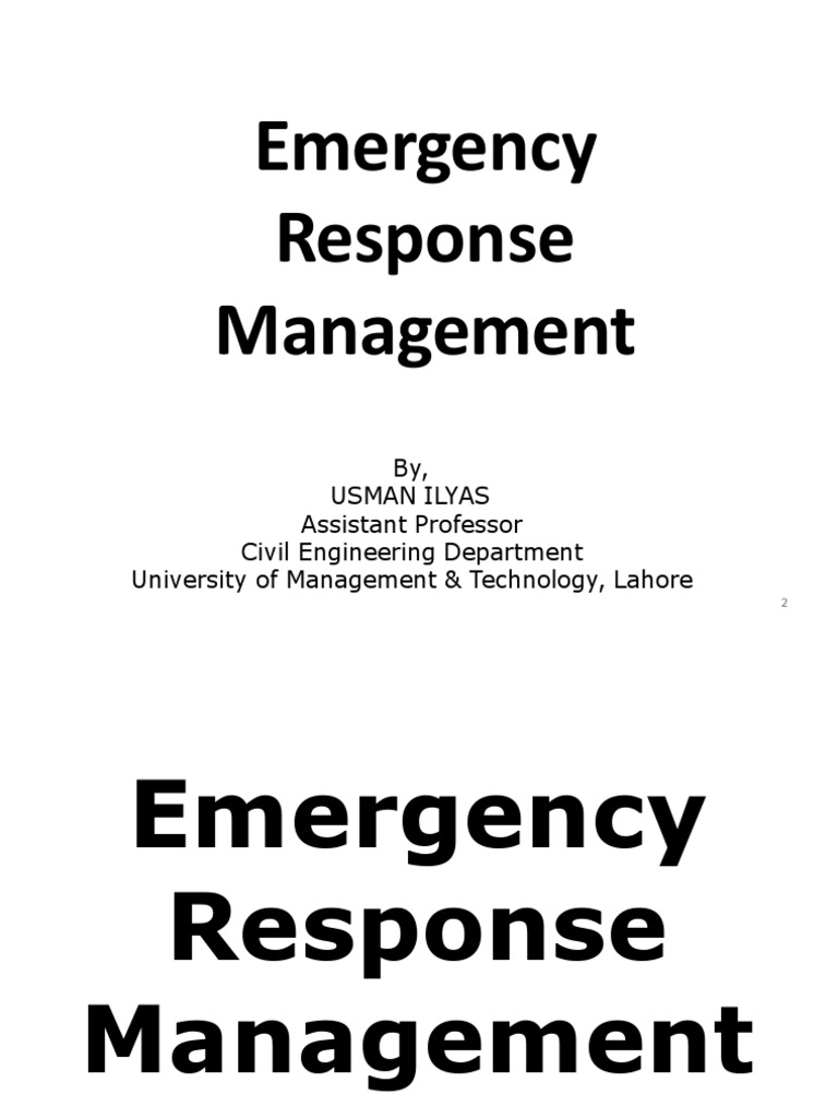 Lecture 15 Emergency | PDF | Emergency | Emergency Management