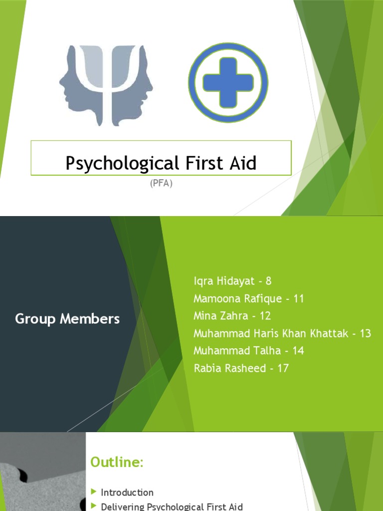 Psychological First Aid | PDF | Social Support | Anger