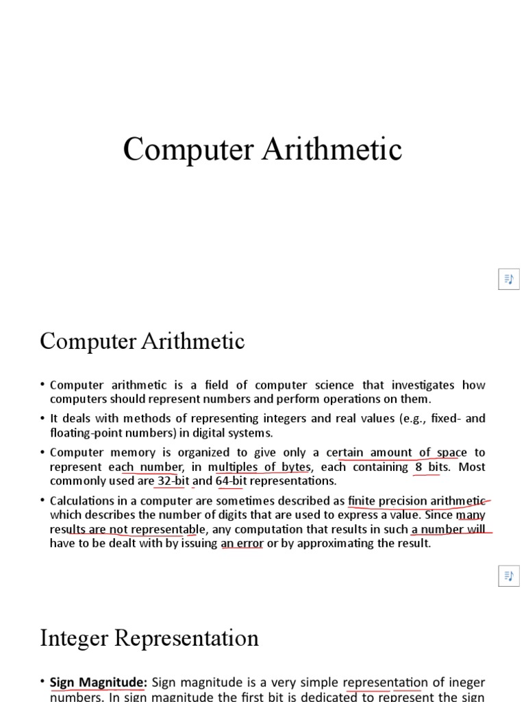 Lecture 4 - Computer Arithmetic | PDF | Lexicology | Encodings