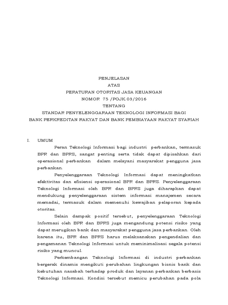 Sal - Pojk Ti BPR Bprs Penjelasan | PDF