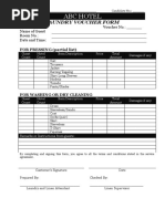 Housekeeping Attendant Daily Assignment Sheet | PDF