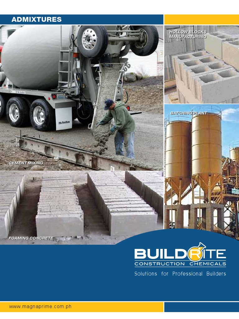 Admixtures: Hollow Blocks Manufacturing | PDF | Concrete | Flooring