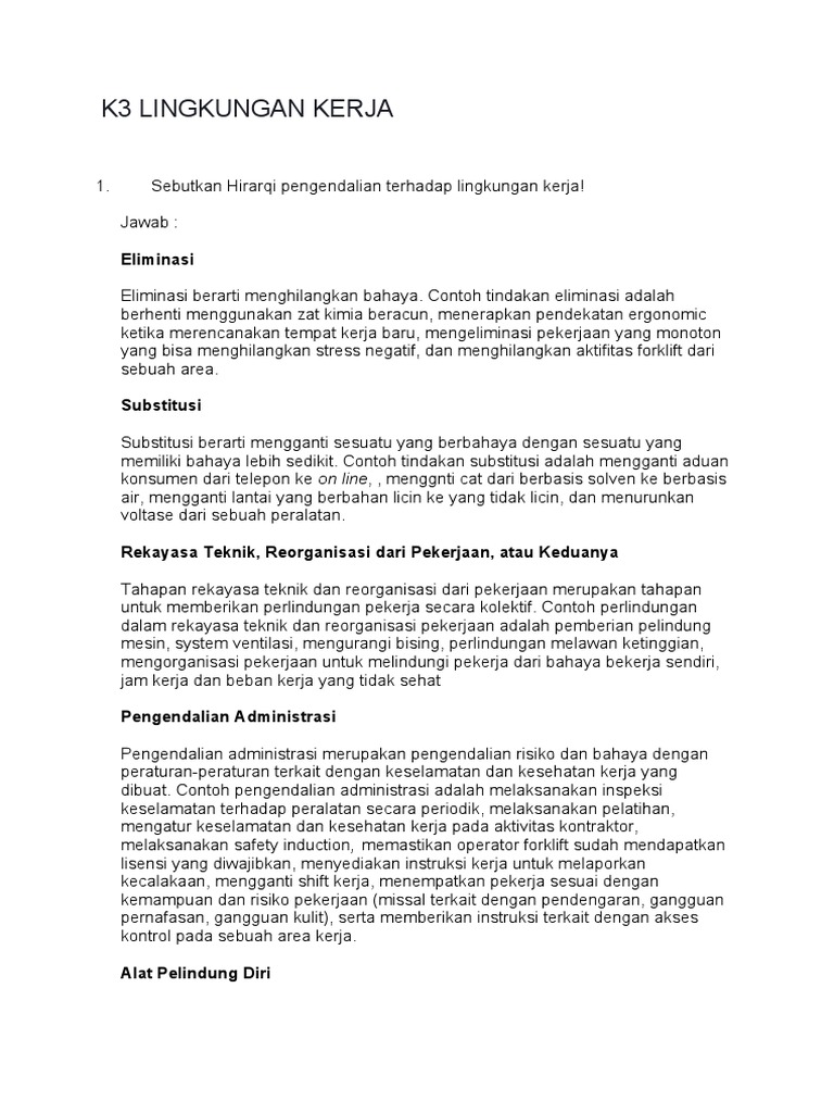 OPTIMALKAN LINGKUNGAN KERJA | PDF