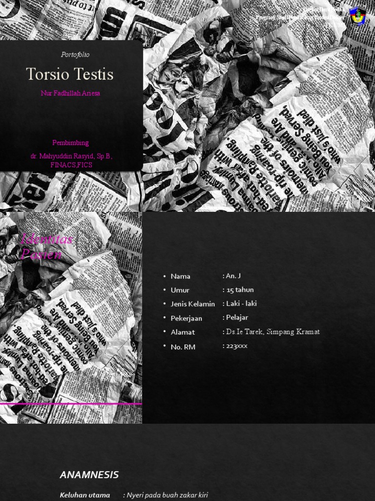 Portofolio Torsio Testis | PDF