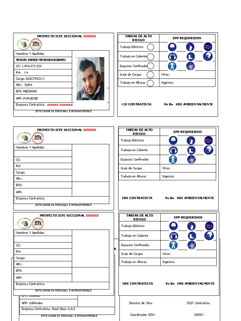 Formato Carnet | PDF