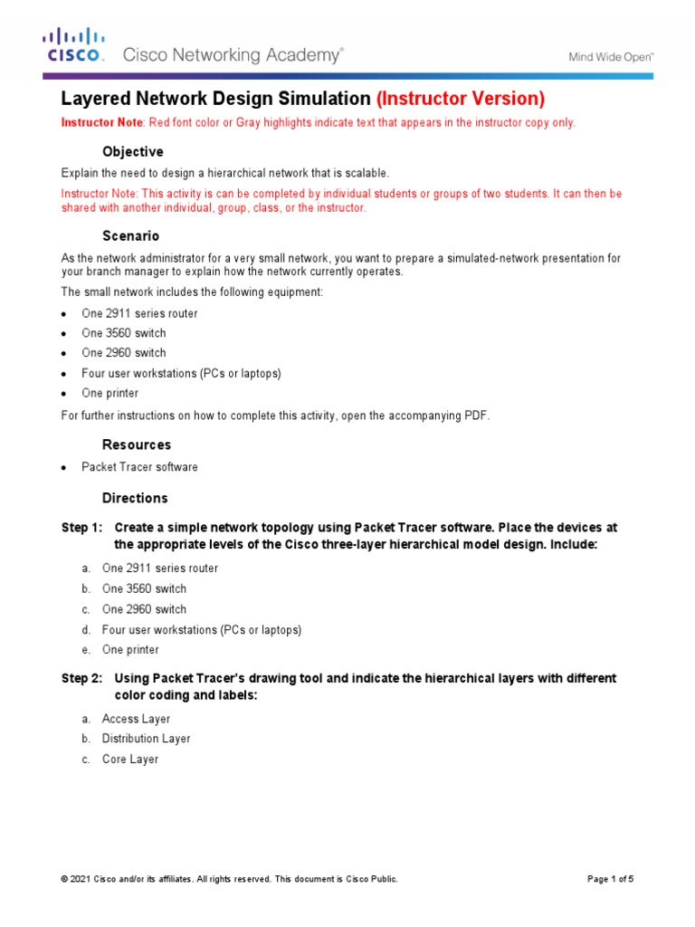 1.3.1.1 Layered Network Design Simulation Instructions - IG | Download ...
