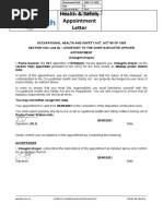 Appointment Letter. Sec 161 Appointee | PDF