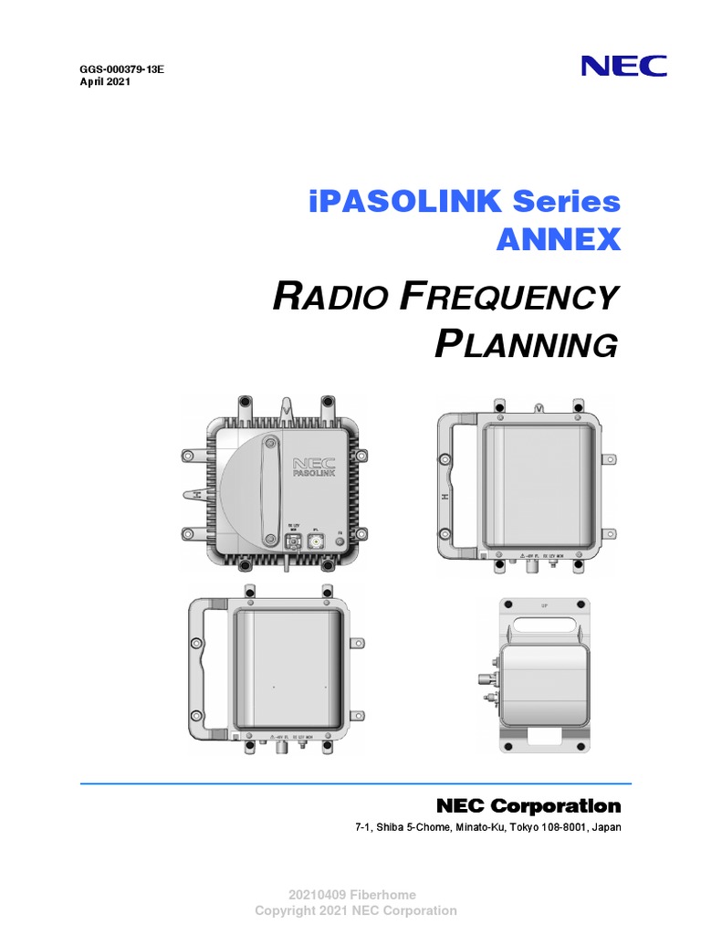 Adio Requency Lanning: iPASOLINK Series Annex | PDF | Hertz | Bandwidth ...