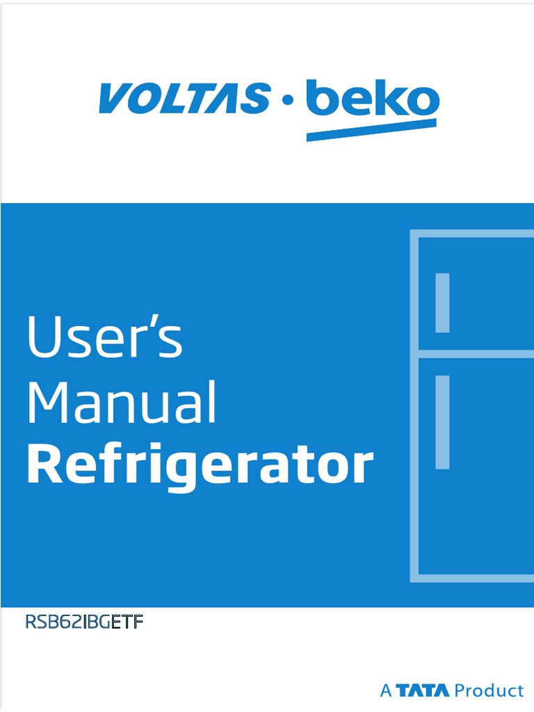 Refrigerator User Manual RSB62IBGETF | PDF | Refrigerator | Building ...
