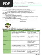 Creative Writing - Lesson 1 | PDF | Imagination | Thought