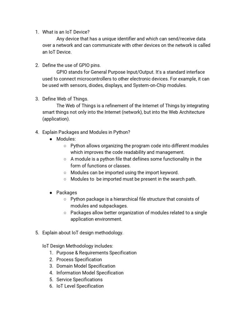 IoT Design Methodology | PDF | Service Oriented Architecture | Internet Of Things