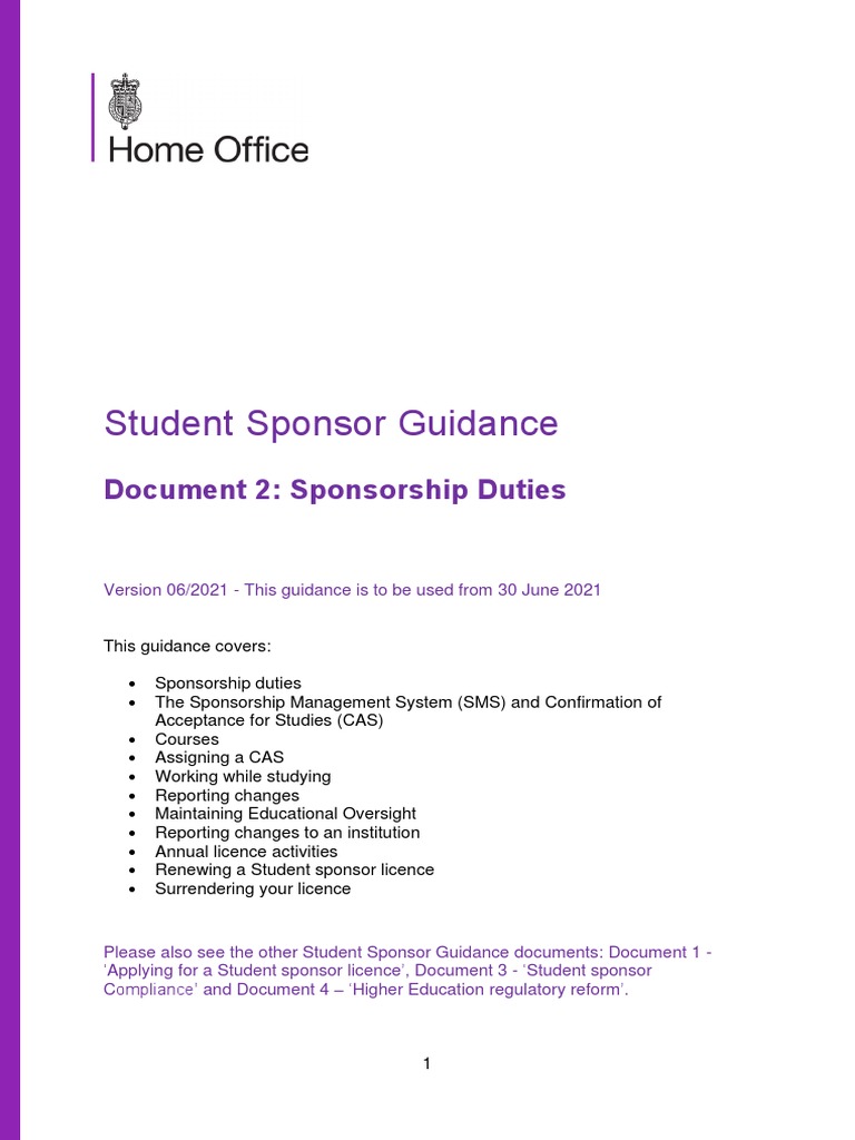 Student Sponsor Guidance - Doc 2 - Sponsorship Duties 2021-07 FINAL ...