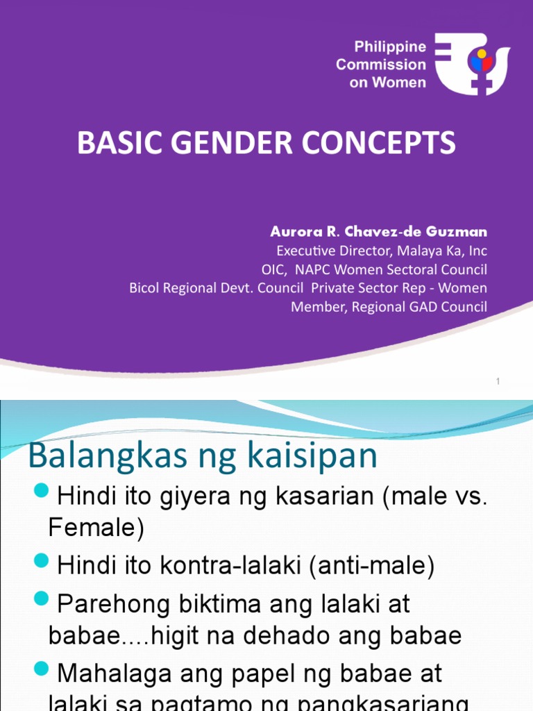 Session 1 Basic Gender Concepts | PDF