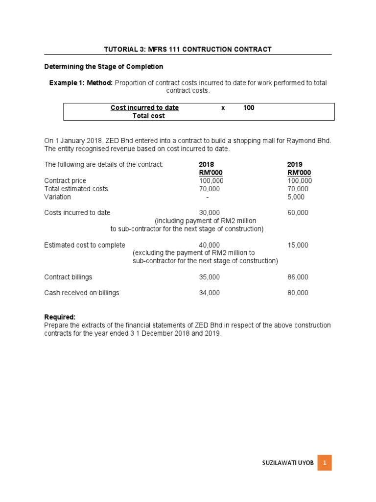 Construction Contract Accounting Guide | PDF | Cost | Income Statement