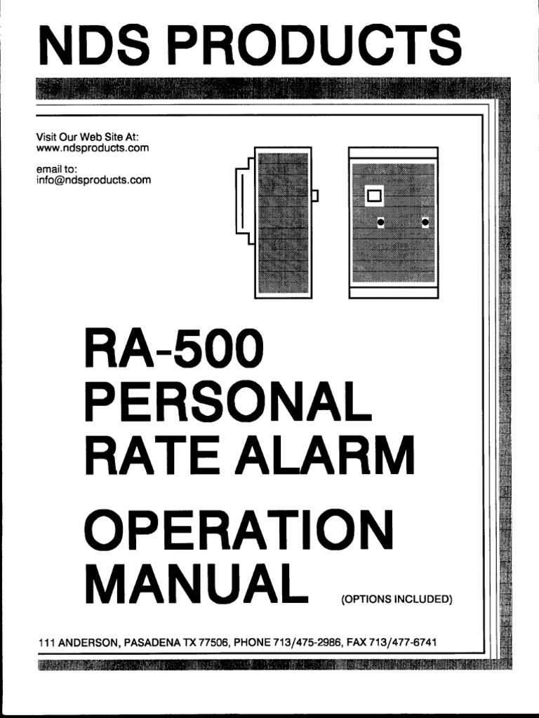 Manual de Operacion Modelo RA-500 | PDF