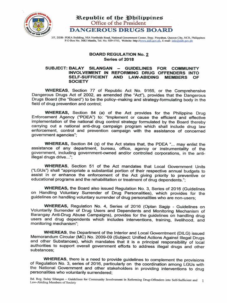 2018 Board Regulation No. 2 - Balay Silangan | PDF