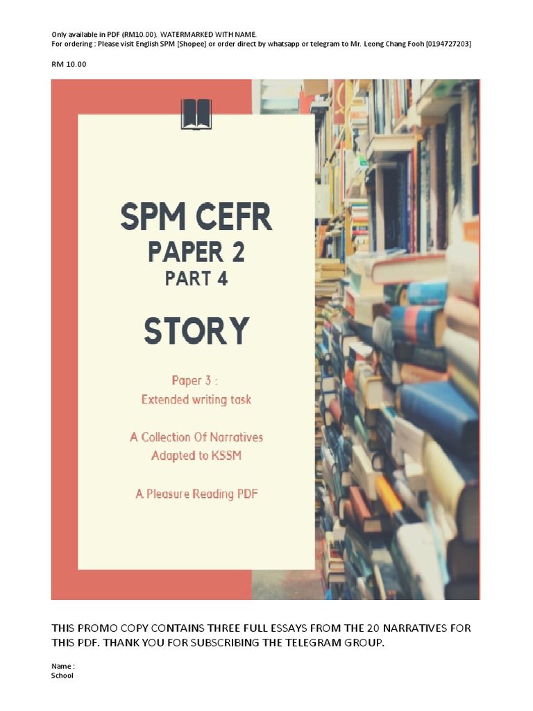 This Promo Copy Contains Three Full Essays From The 20 Narratives For ...