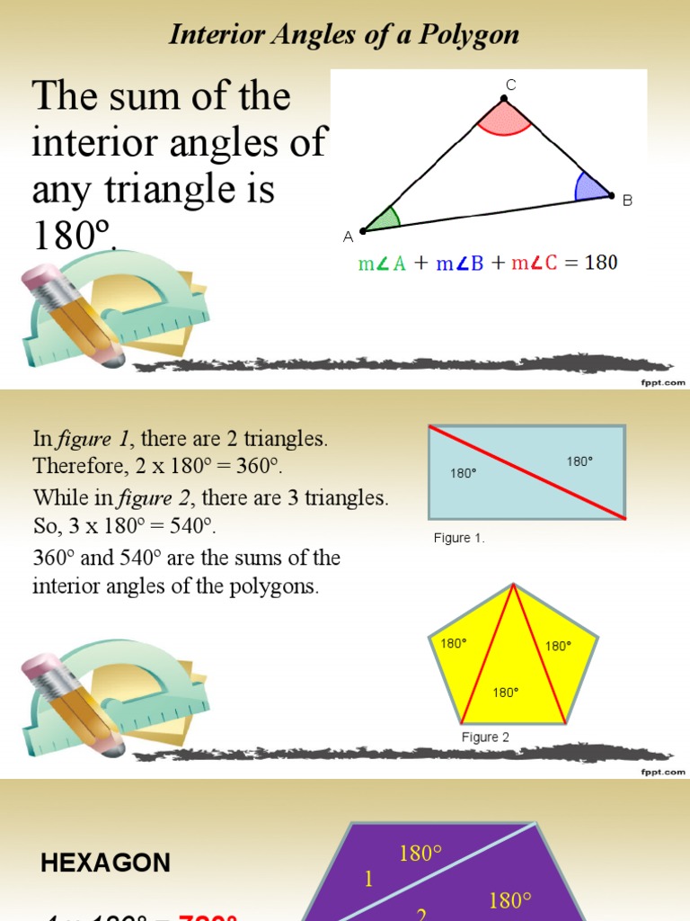 Sum of The Interior Angles of A Convex Polygon | PDF | Polygon | Triangle