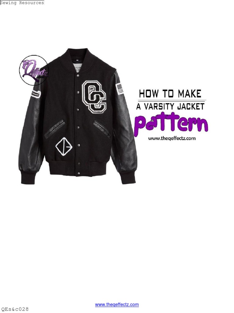 How To Make A Letterman-Varisty-Bomber Jacket Pattern | PDF | Clothing