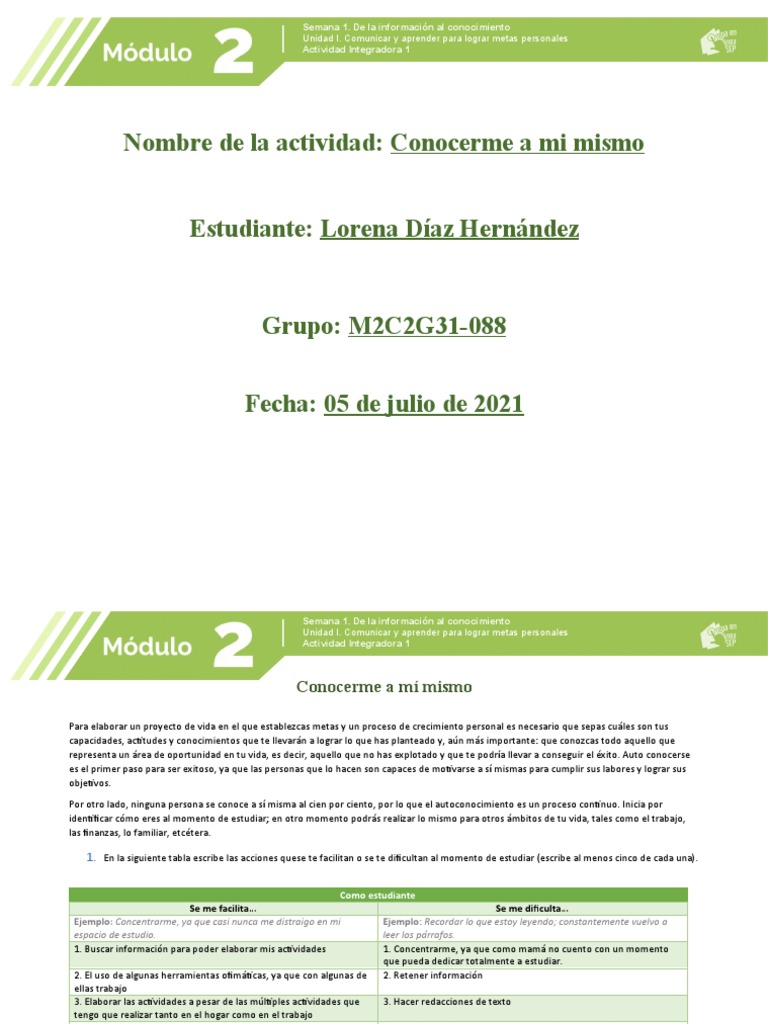 Actividad 1 Módulo 2 Prepa en Linea | PDF | Información | Internet