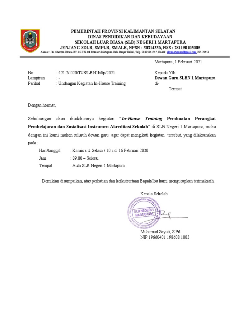 Surat Undangan IHT | PDF