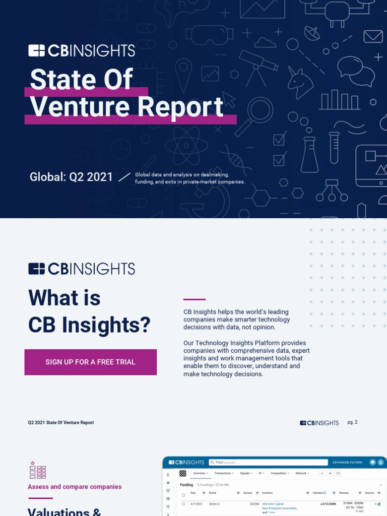 CB Insights Venture Report Q2 2021 | PDF | Investing | Companies