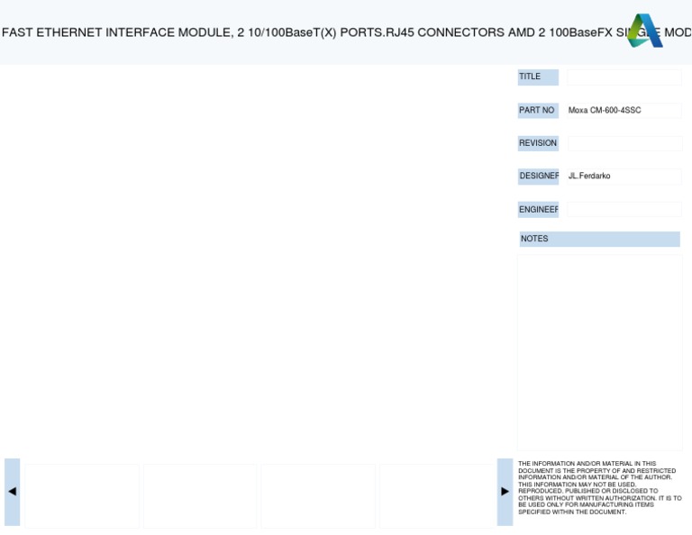Fast Ethernet Interface Module, 2 10/100baset (X) Ports - Rj45 ...