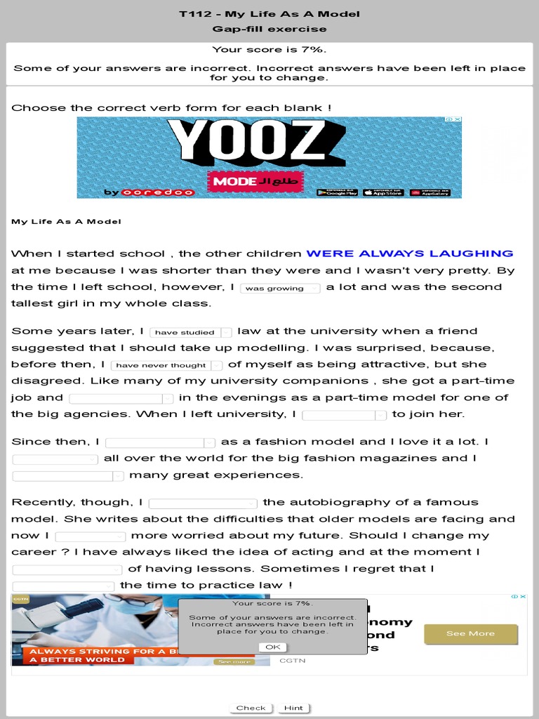 T112 - My Life As A Model | PDF