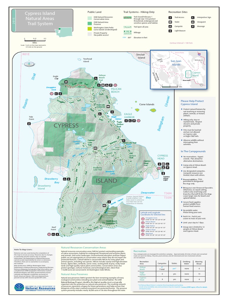 Amp Rec Updated Cypress Island Trail Map | PDF | Geography | Physical ...