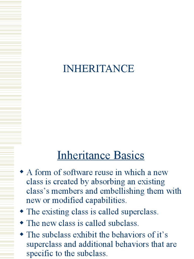 Inheritance Java | PDF | Method (Computer Programming) | Inheritance (Object Oriented Programming)
