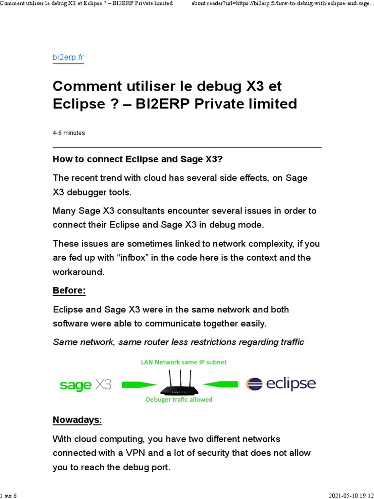 Sage X3 Debug Eclipse | PDF | Debugging | Computer Network