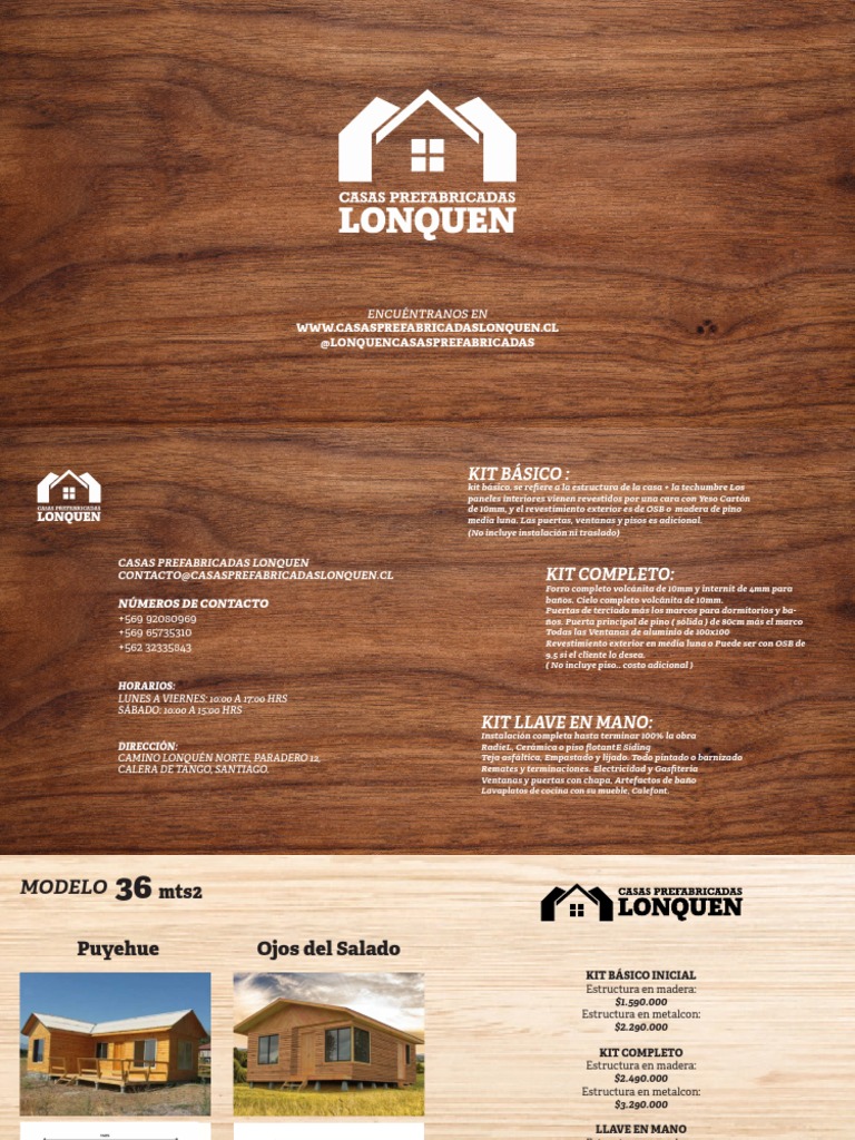 Catalogo Casas Lon Quen | Descargar gratis PDF | edificio | Materiales
