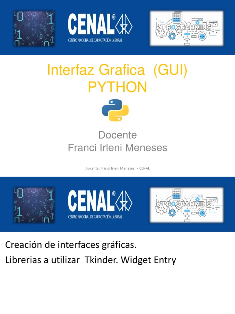Creación de GUI con Tkinter en Python | PDF | Programación de ...