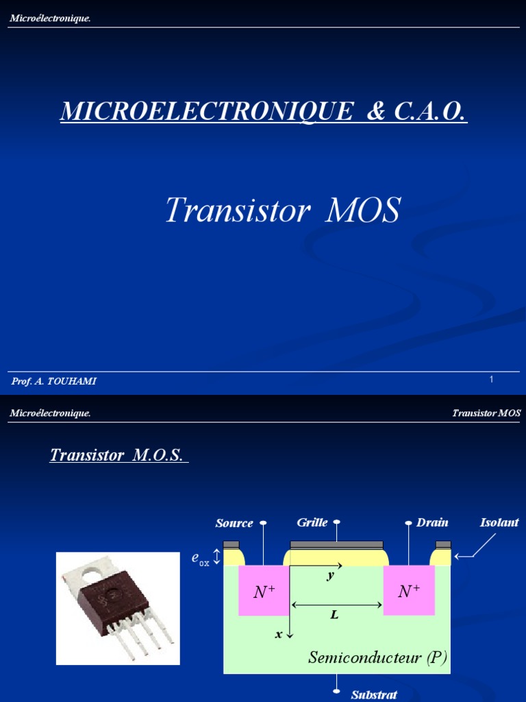 Micro Transistor MOS | PDF | Transistor à effet de champ à grille métal ...