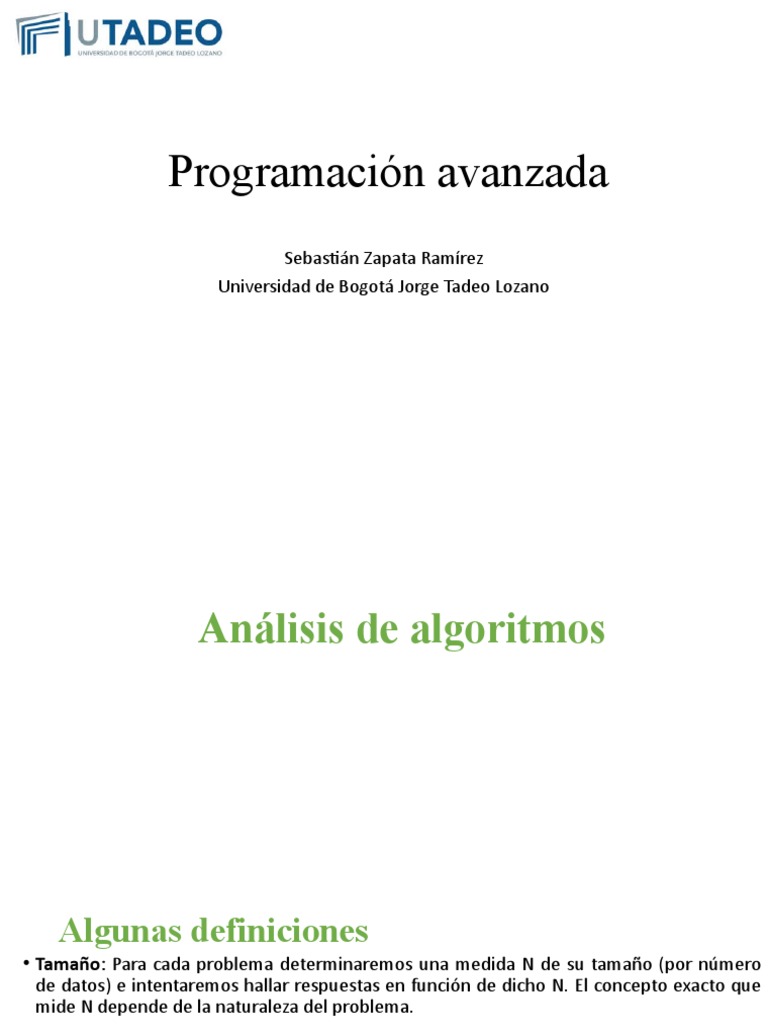 Análisis de Algoritmos | PDF | Teoría de la complejidad computacional ...