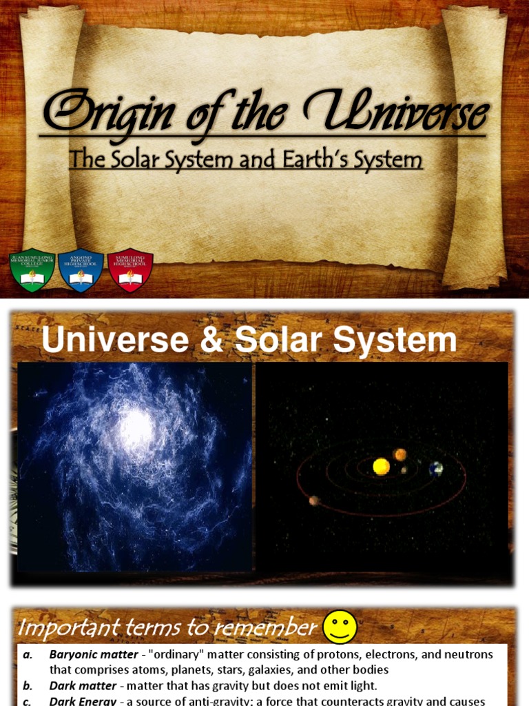 Origin of The Universe PPT Earth and Life Science | PDF | Universe | Stars