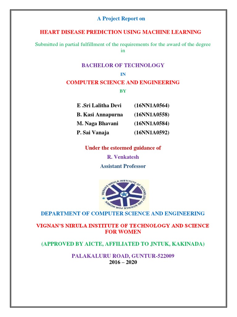 Heart Disease Prediction Project Report | PDF | Logistic Regression ...