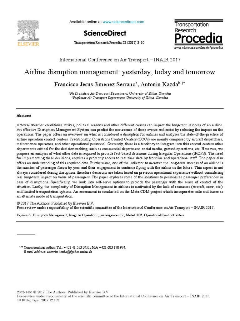 Airline Disruption Management | PDF | Airlines | Airport