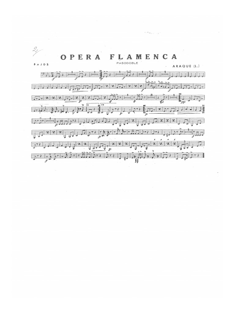 Opera Flamenca Partitura | PDF
