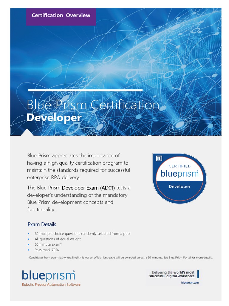 Blue Prism Certification: Developer | PDF | Test (Assessment) | Data Type